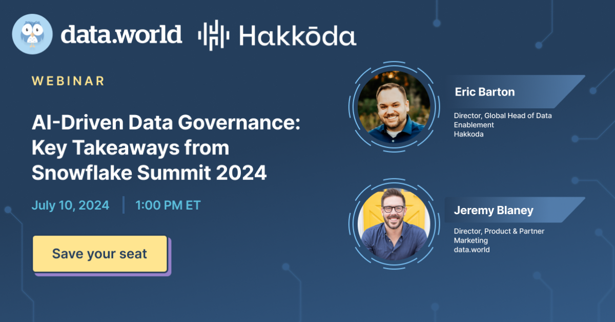 Ai Driven Data Governance Key Takeaways From Snowflake Summit 2024 Data World